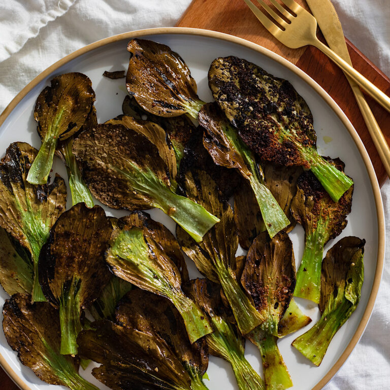 Crispy Baked Bok Choy Chips (air fryer option) - Avocado Skillet